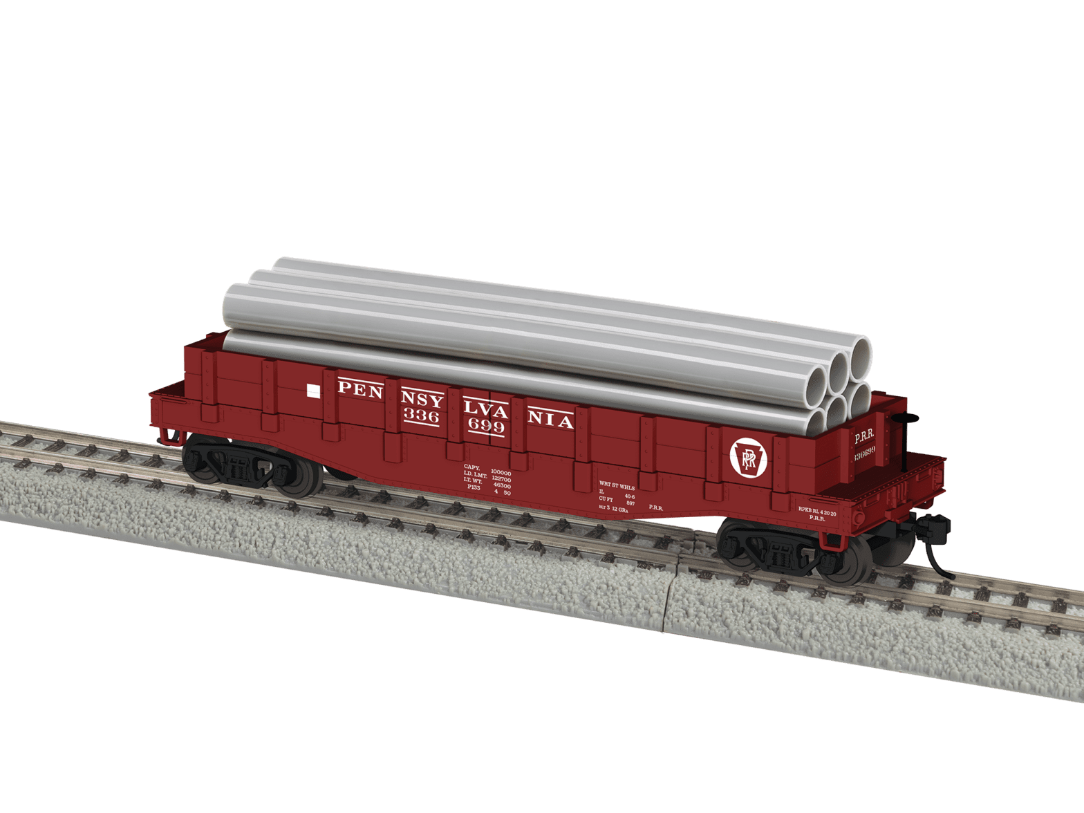 InStock Lionel HO Pennsylvania Flat Car Gondola Pipe Load - Train ...